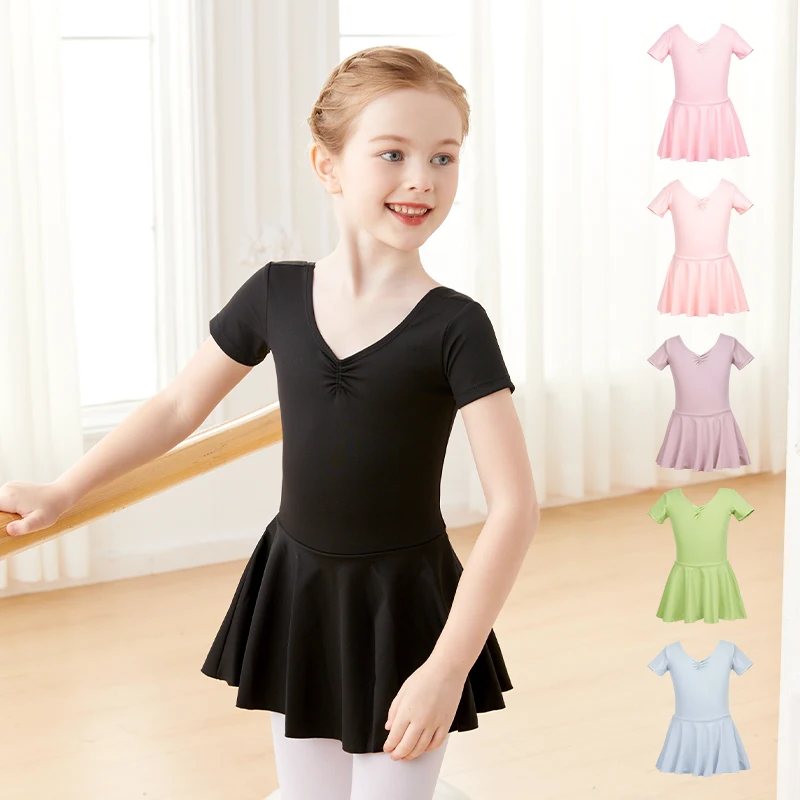 Vestido-de-leotardo-de-Ballet-para-ni-as-leotardo-de-baile-rosa-con-tut ...