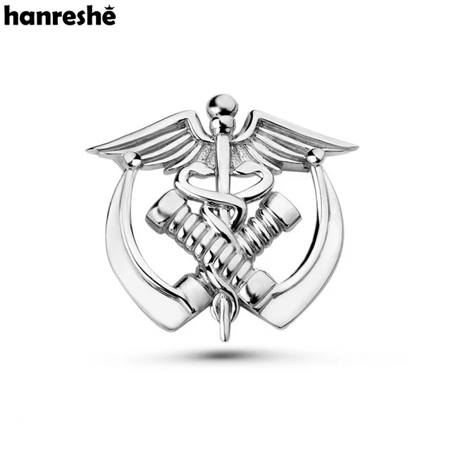 Navy Caduceus Silver
