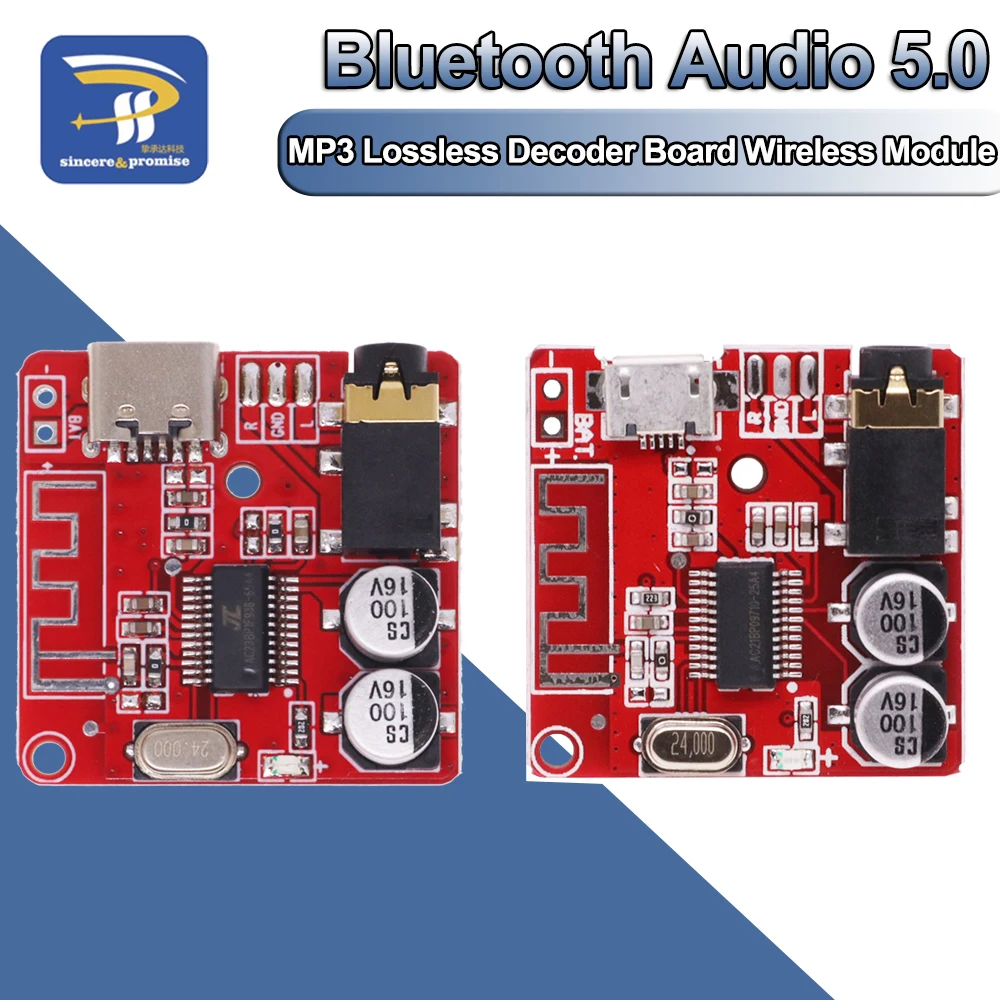 DIY-Bluetooth-Audio-Receiver-Board-TYPE-C-Bluetooth-5-0-MP3-Lossless ...