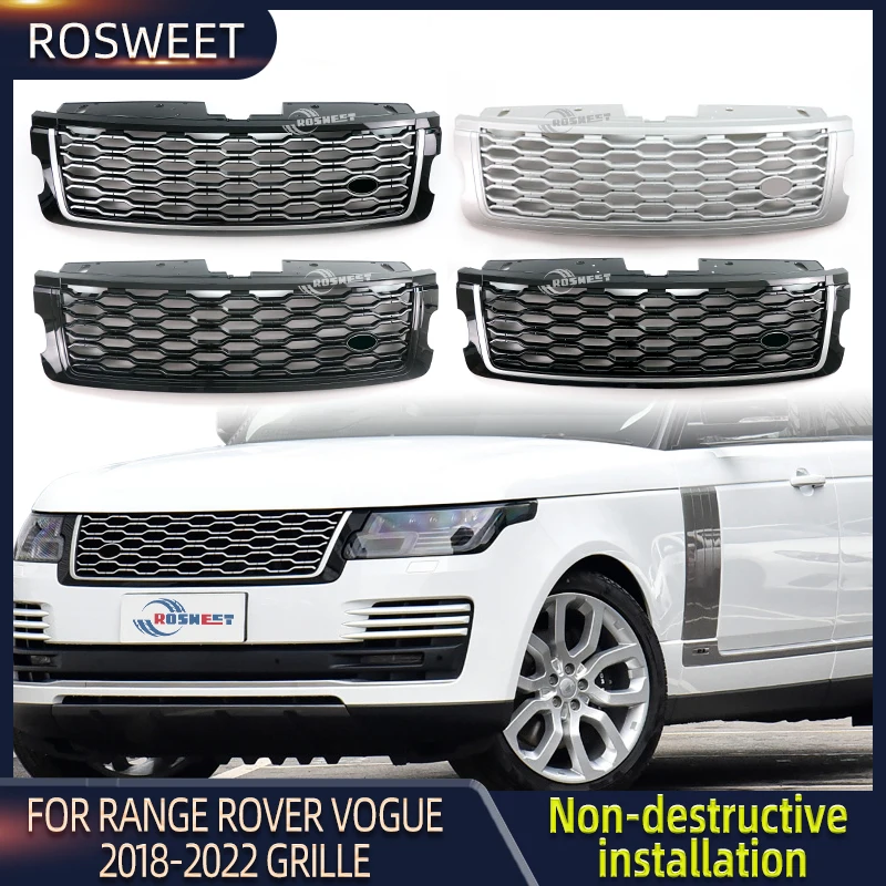 Grille For Land Rover Range Rover Vogue 2018-2022 Car Front Bumper ...