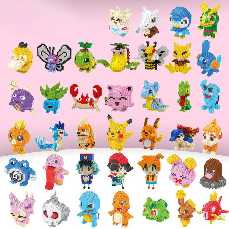Pokemon-Building-Blocks-Mini-Bricks-Pikachu-Figures-Assemble-Anime ...