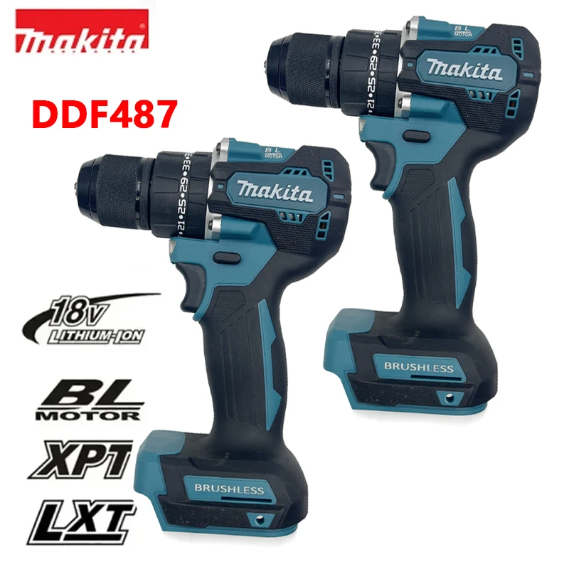 Makita DDF487 18V Cordless Percussion Drill Electric Screwdriver with ...