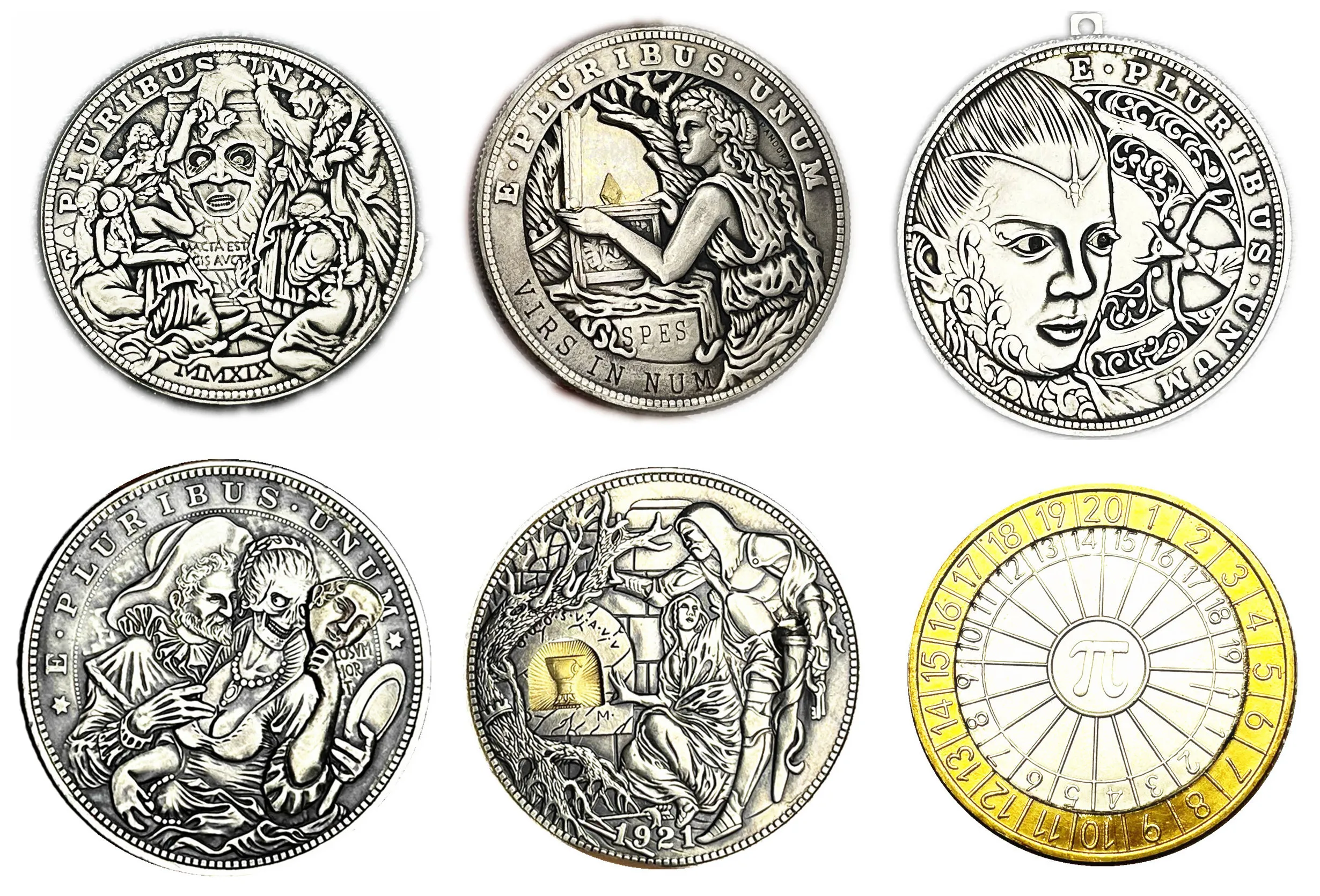 Movable-Mechanism-Coin-USA-Hobo-Nickel-Morgan-Dollar-Roman-s-Mix ...