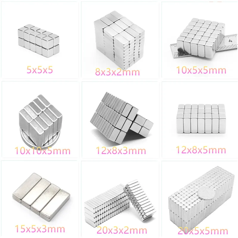 10X5X5 12X8X3 15X5X3 20X5X5 Neodymium N35 10x5x5-12x8x3-15x5x3-20x5x5-neodymium-n35