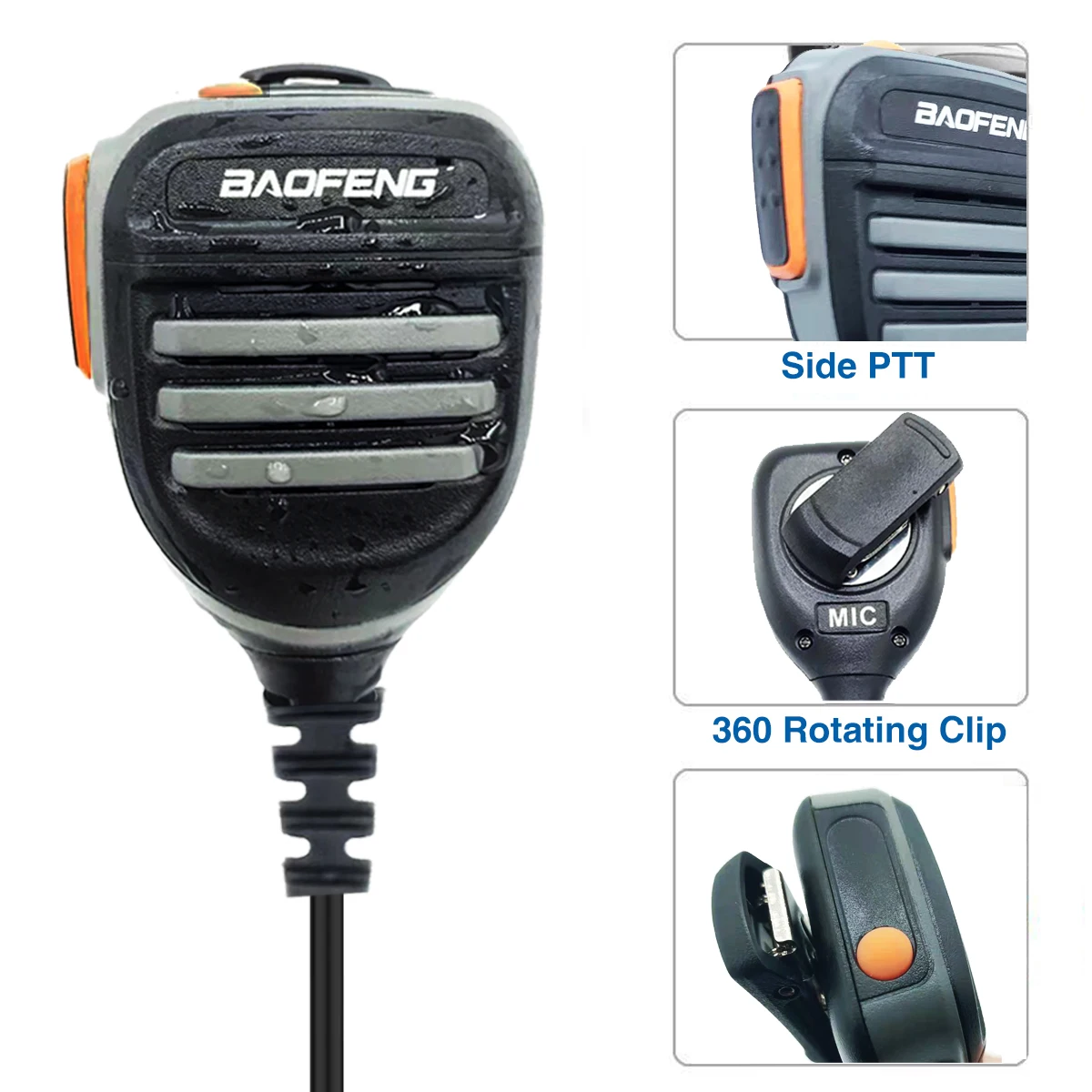 2022-Baofeng-Walkie-Talkie-Speaker-Microphone-PTT-Mic-For-Baofeng-UV5R ...