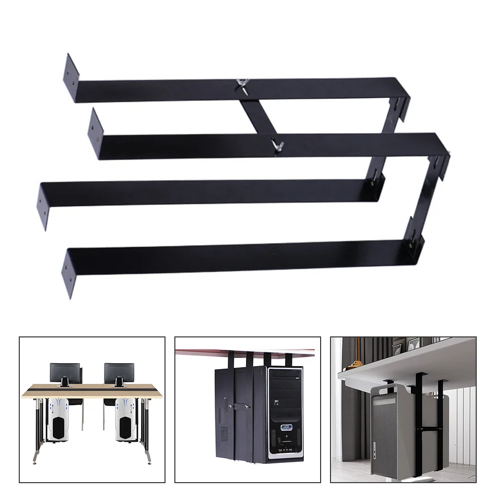 Under-Desk-PC-Bracket-Tower-Pc-Mount-Adjustable-CPU-Holder-Carbon-Steel ...