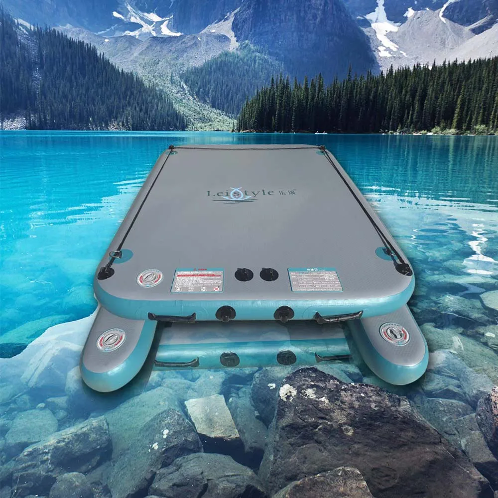 200cm-2-Person-Inflatable-Water-Platform-Island-Dock-Raft-with-Balance ...