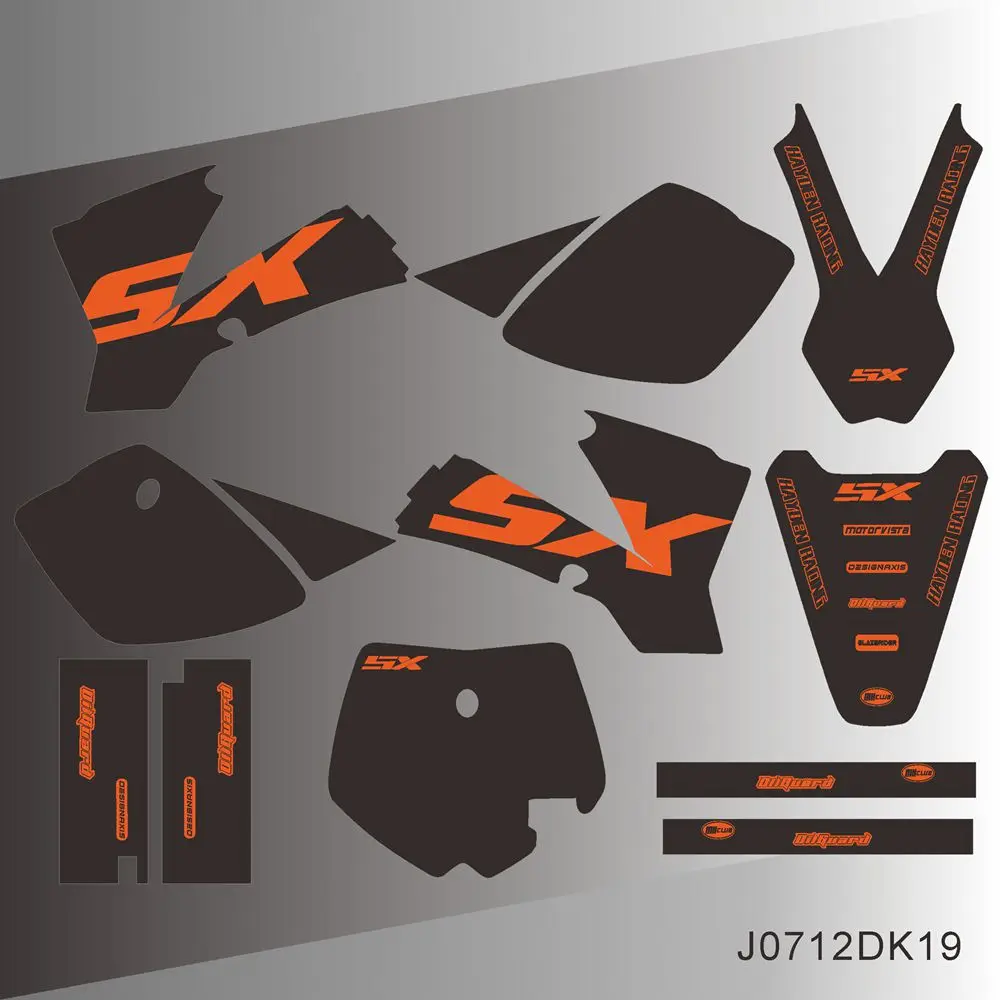 Full Graphics Decals Stickers Motorcycle Background Custom Number For ...