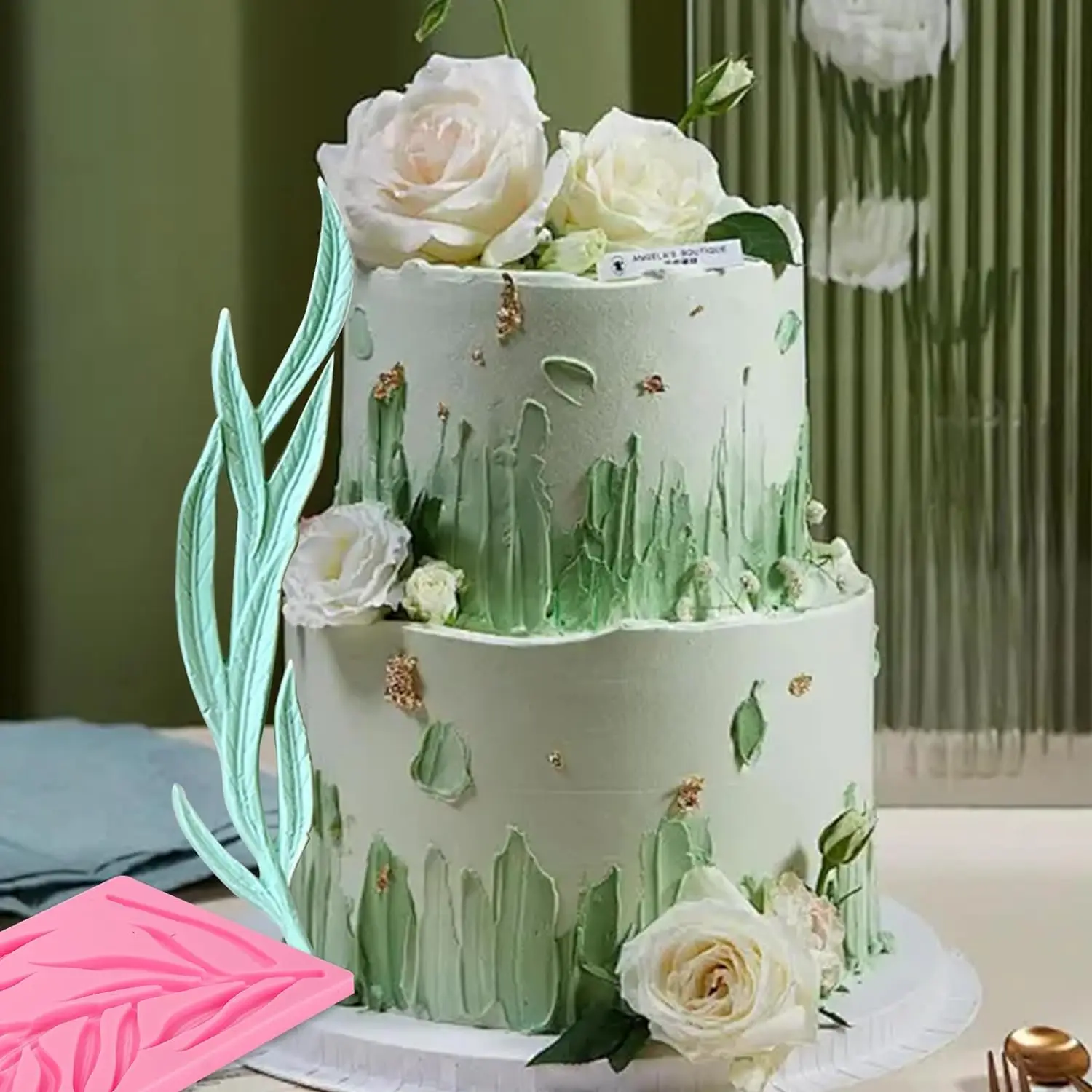 Willow Leaf Silicone Mold Branch Flower Vine Cake Decoration Fondant ...