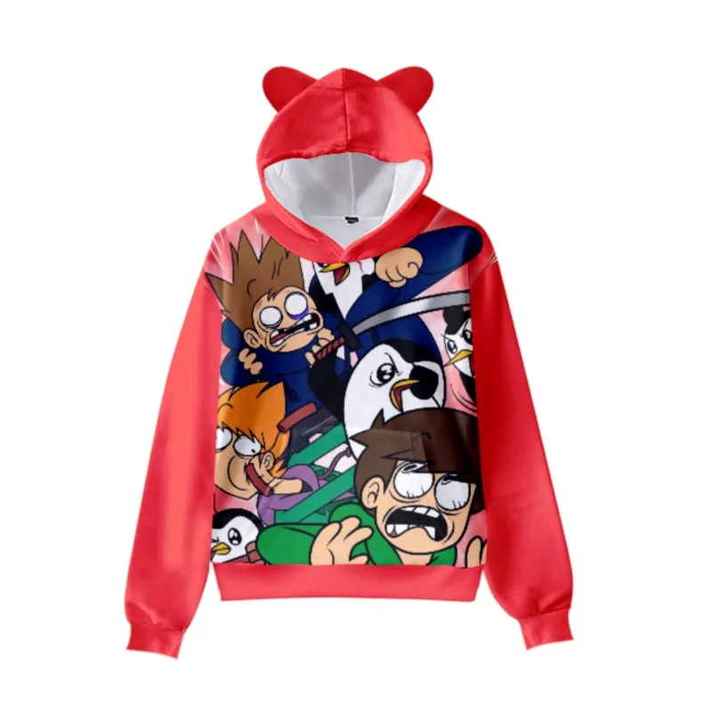 Eddsworld Cat Ear Hoodies Sweatshirt Sexy Women 2024 New Fashion Girl ...