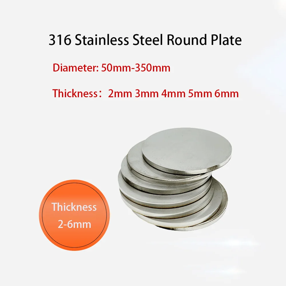 316-Stainless-Steel-Round-Plate-Dia-50mm-350mm-Circular-Sheet-316L-Disc ...