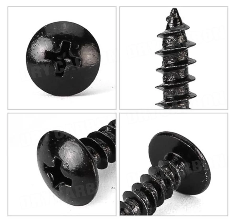 For Universal Car Bumper Lip Spoiler Installation Screws Mushroom Black ...