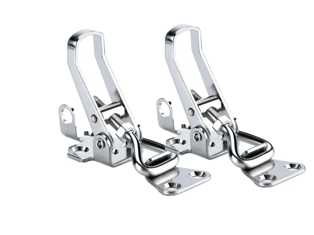 2PCS Stainless Steel Adjustable Buckle Lock Clamp Box Buckle Clamp Door ...