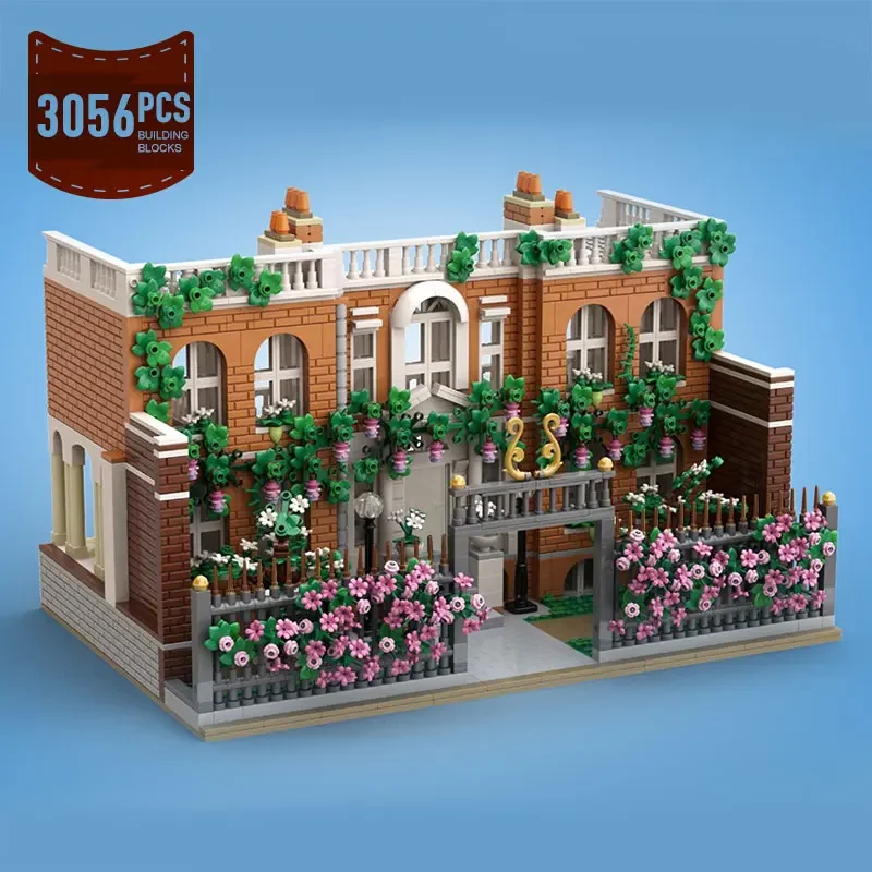 MOC City Architecture Bridgertoned Family House Building Blocks Garden ...