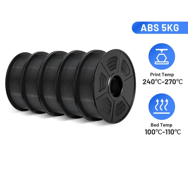 5KG ABS PLA + Filamento para mpresora 3D 1 75MM, PLA Plus / ABS Filamento 5pcs/set