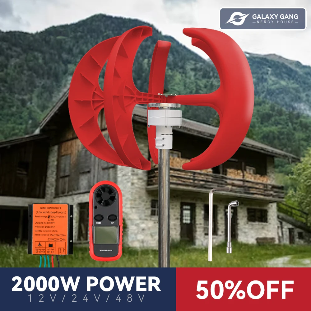 Samll-Vertical-Wind-Turbine-Windmill-1000W-12v-24v-Low-Noise-Wind-Speed ...