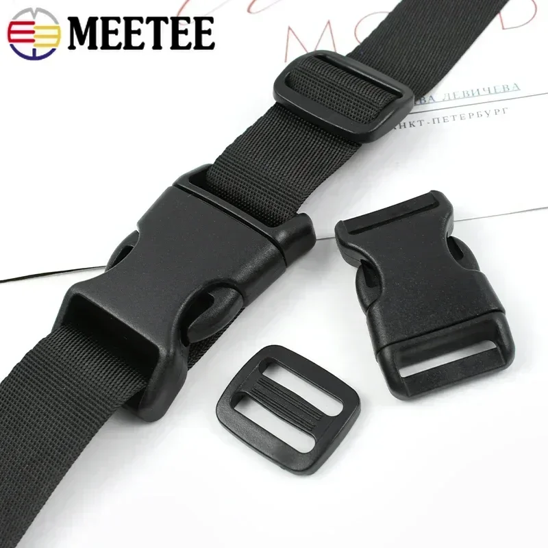 Small Crocodile Clips Tri-glide Slider Adjustable Plastic Buckle 3 Bar ...