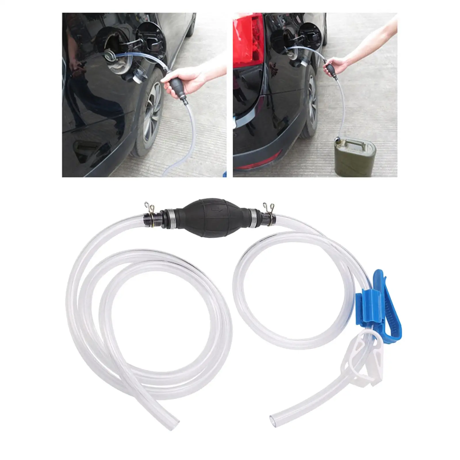 Fuel-Transfer-Pump-Siphon-Hand-Pump-Durable-with-Total-2M-Hose-Car-Fuel ...