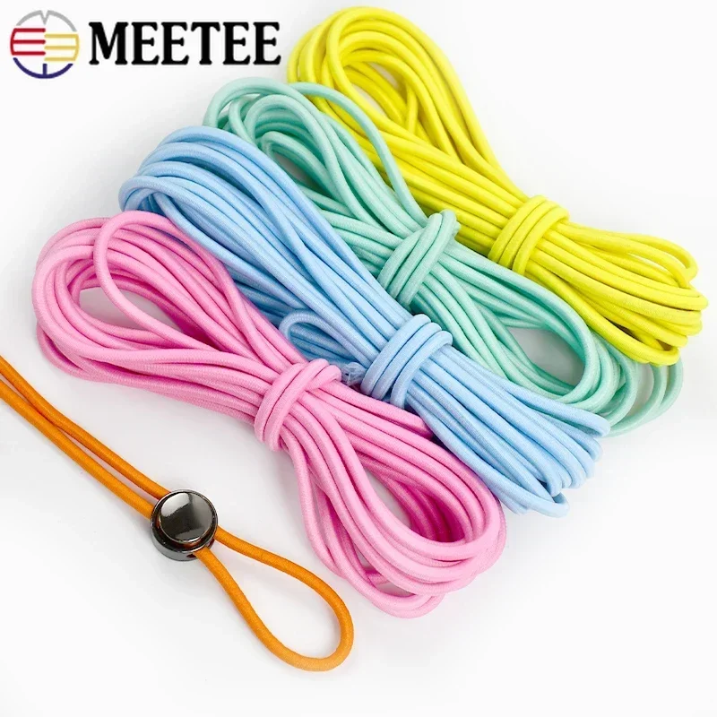 Corde élastique ronde colorée, 5/10/20m, 4mm, élastique pour cheveux ...