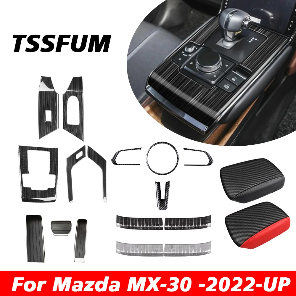 Car-Interior-Carbon-Fiber-Full-Set-Sticker-Control-Gear-Shift-Panel ...