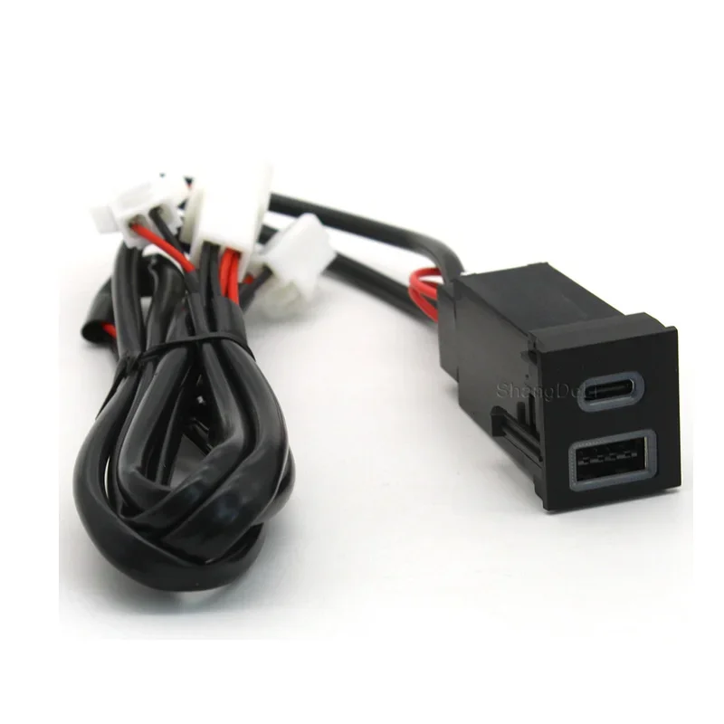 12V-Car-Dual-USB-C-QC3-0-Cigarette-Lighter-Socket-Quick-Charger-Adapter ...