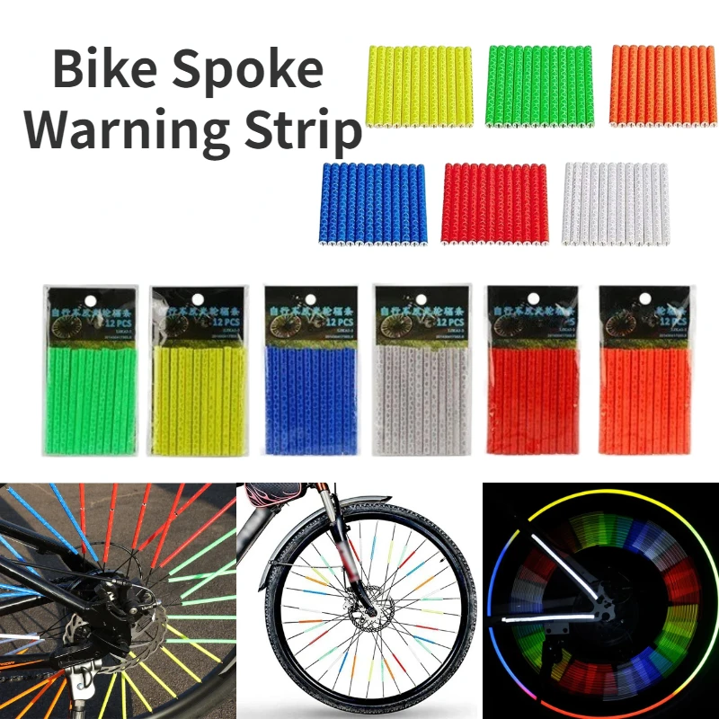 12pcs-Bag-Bicycle-Spoke-Reflective-Strip-Bike-Riding-Wheel-Rim-Spoke ...