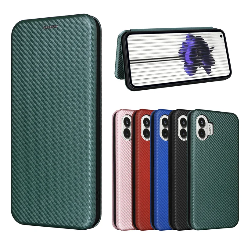 For-Nothing-Phone-2-Case-Luxury-Flip-Ultra-Thin-Skin-Carbon-Fiber ...