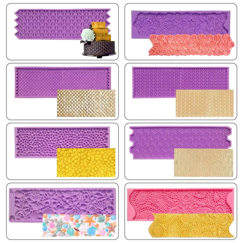 Cake-Rim-Silicone-Mold-Vers-o-Estendida-Plissados-Doces-Chocolate ...