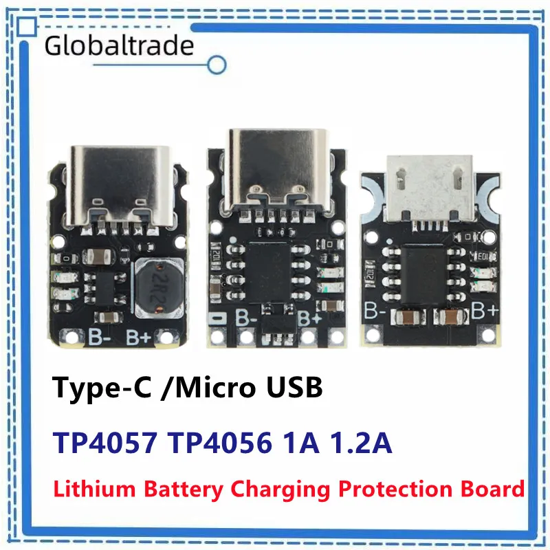 SX-Type-C-USB-TP4057-1A-Lithium-Battery-Charging-Protection-Board ...
