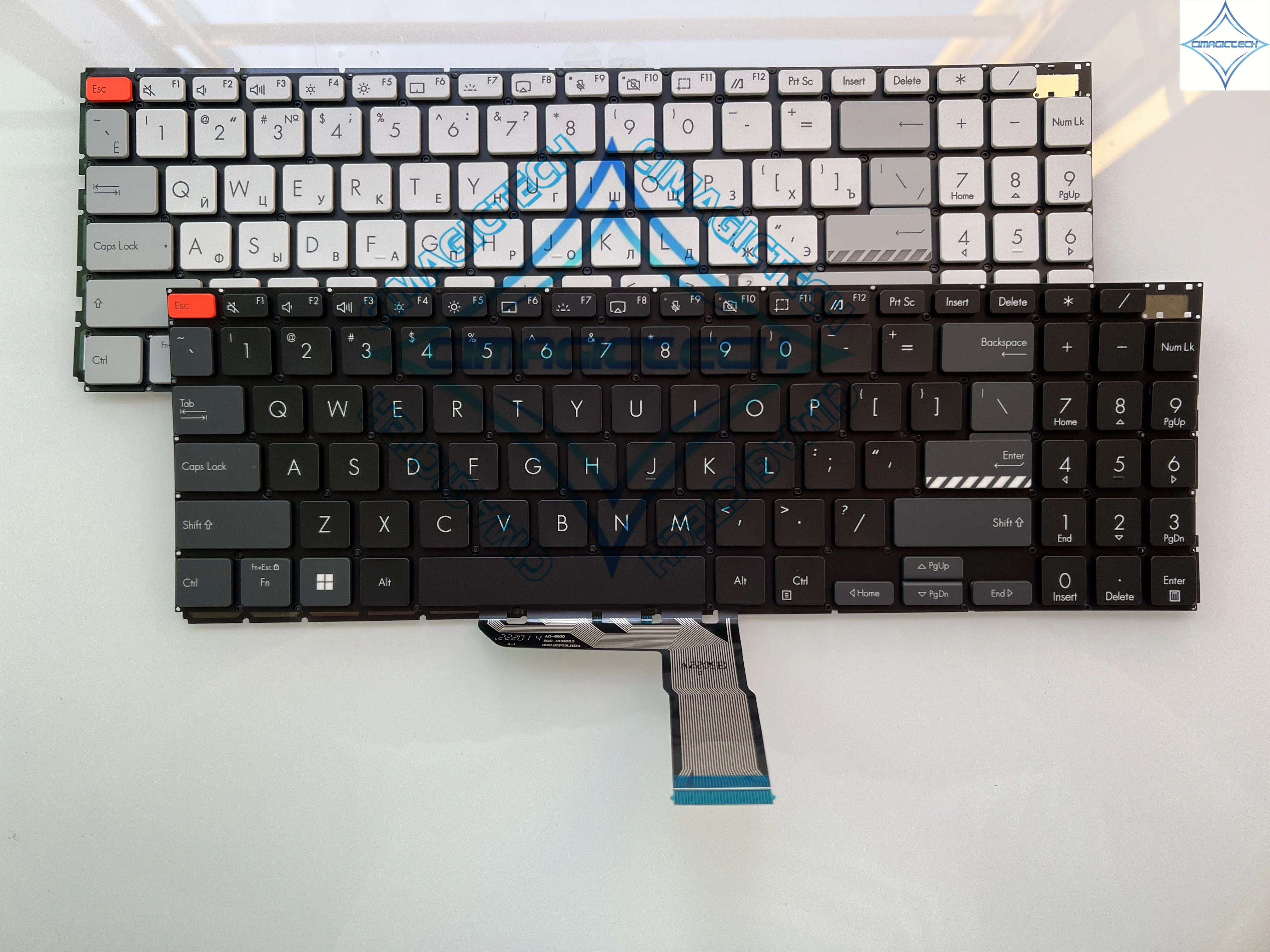 New US AR UA RU Ukrainian Russian Arabic Backlit For ASUS Vivobook Pro ...