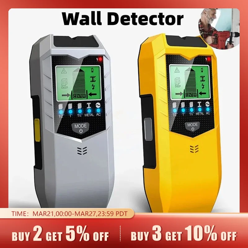 SH402 Wall Stud Finder Sensor Wall Scanner 5 in 1 LCD Electronic ...