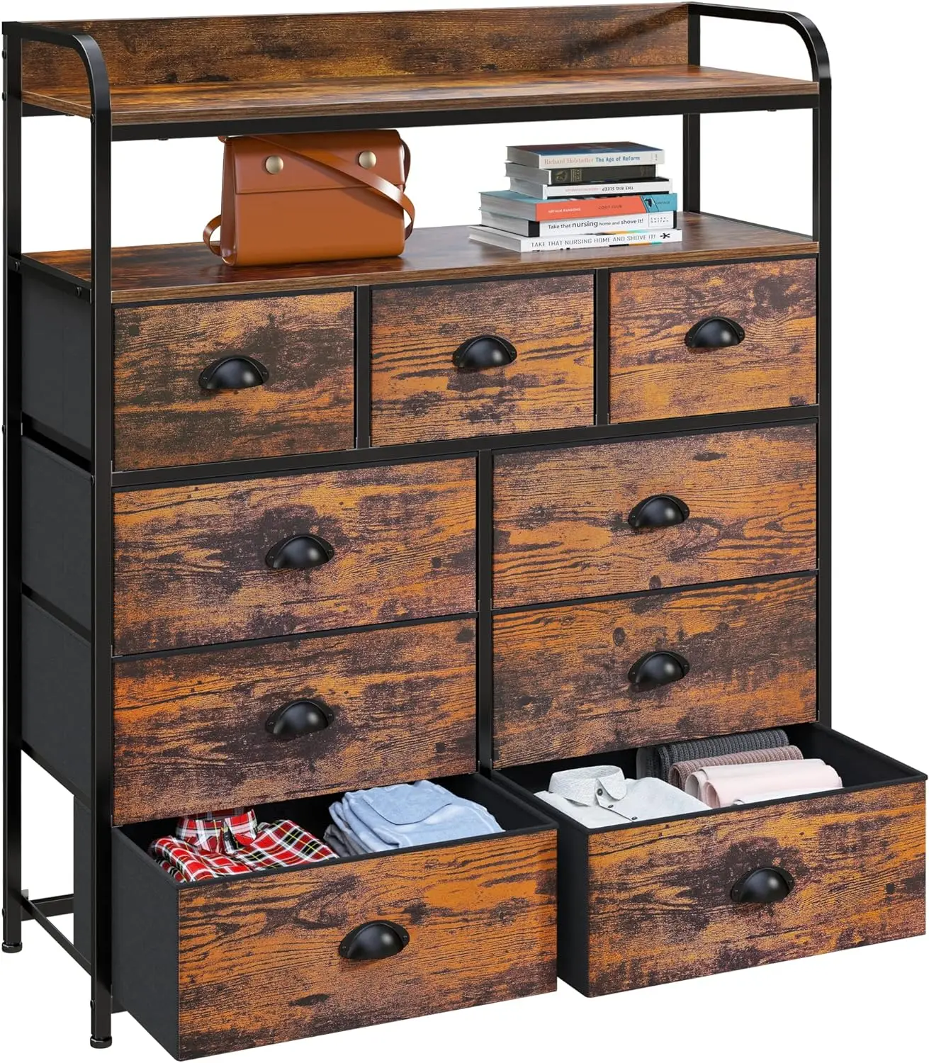 Comfort-Corner-Chest-of-Drawers-for-Bedroom-with-9-Drawer-Dresser ...