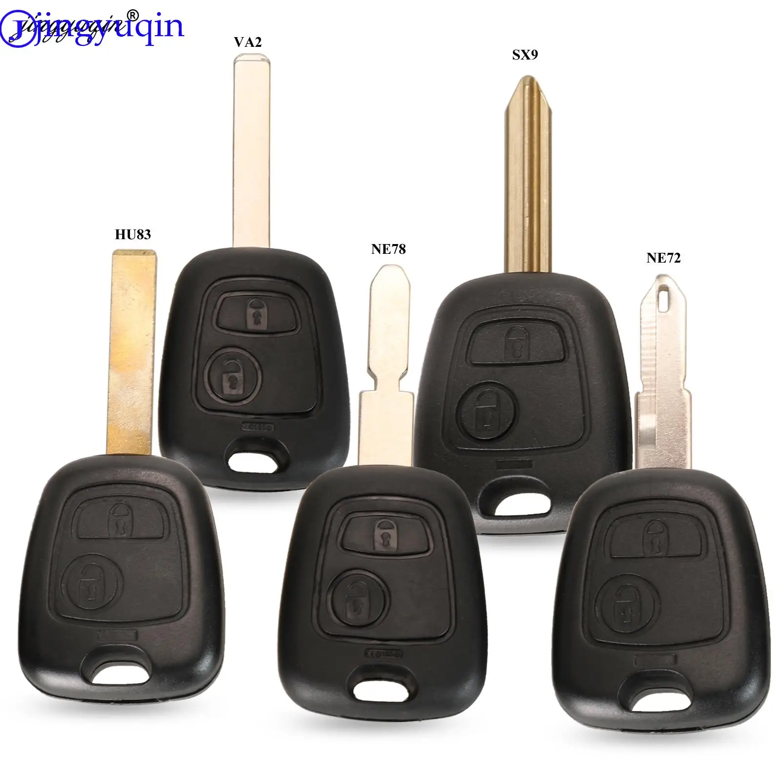 jingyuqin-2-Buttons-Remote-Car-Key-Case-Shell-Fob-For-Citroen-C1-C4 ...
