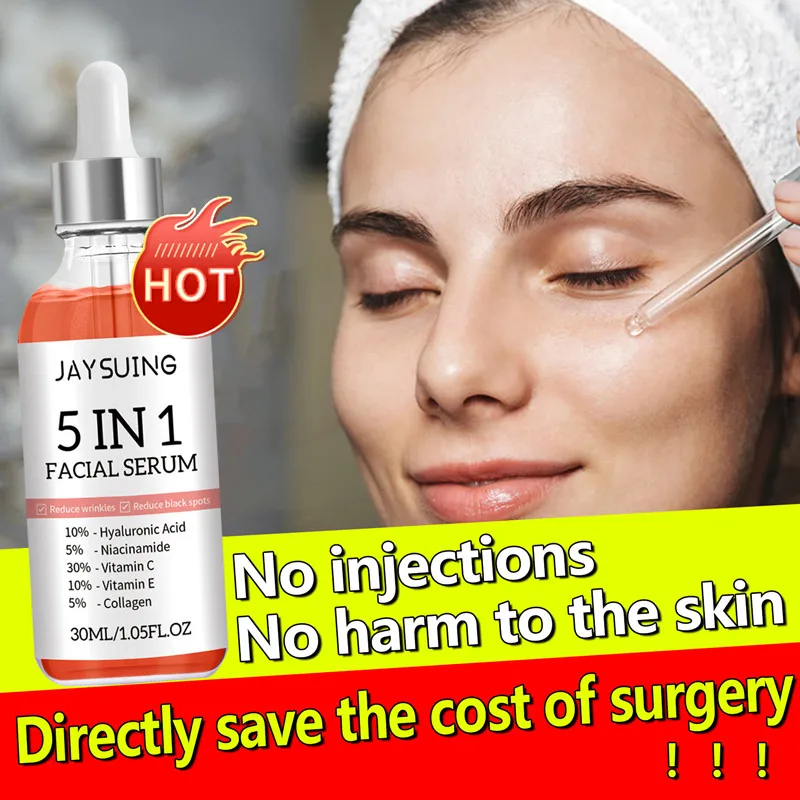 Esencia Facial 5 en 1 antiarrugas, antiacné, ácido hialurónico, antienvejecimiento ...