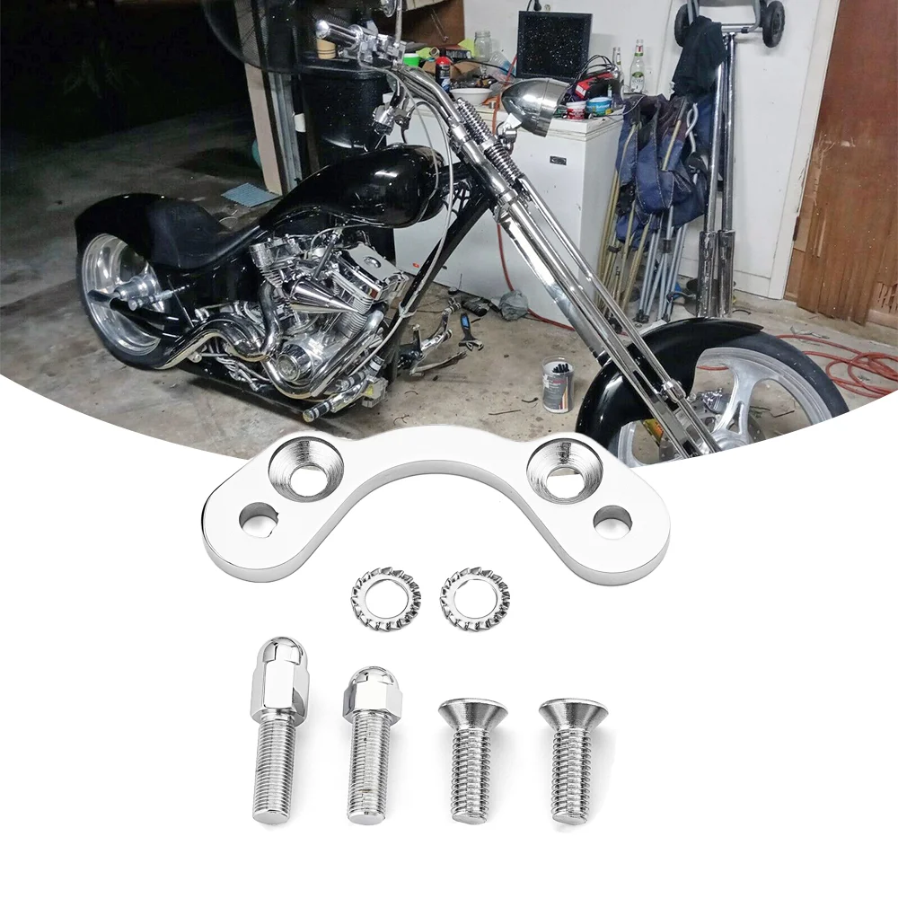 For-Harley-Front-Springer-Forks-Handlebar-Tree-Adapter-Top-Clamp ...