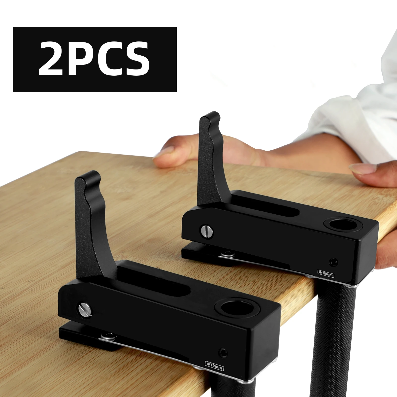 2Pcs-Aluminum-Alloy-Bench-Clamp-19-20mm-Adjustable-Workbench-Hole-Clamp ...