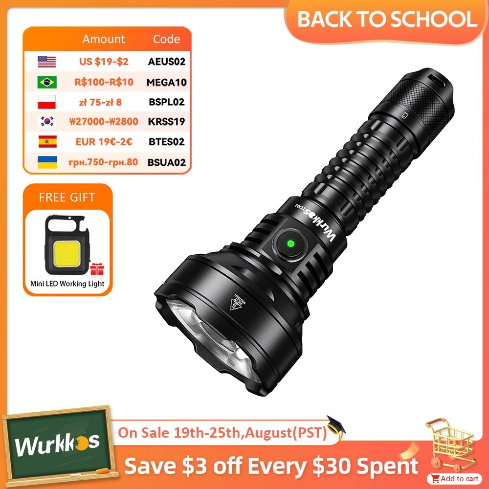 Wurkkos-TD01-21700-Rechargeable-Tactical-Flashlight-LED-USB-C-2200Lm ...