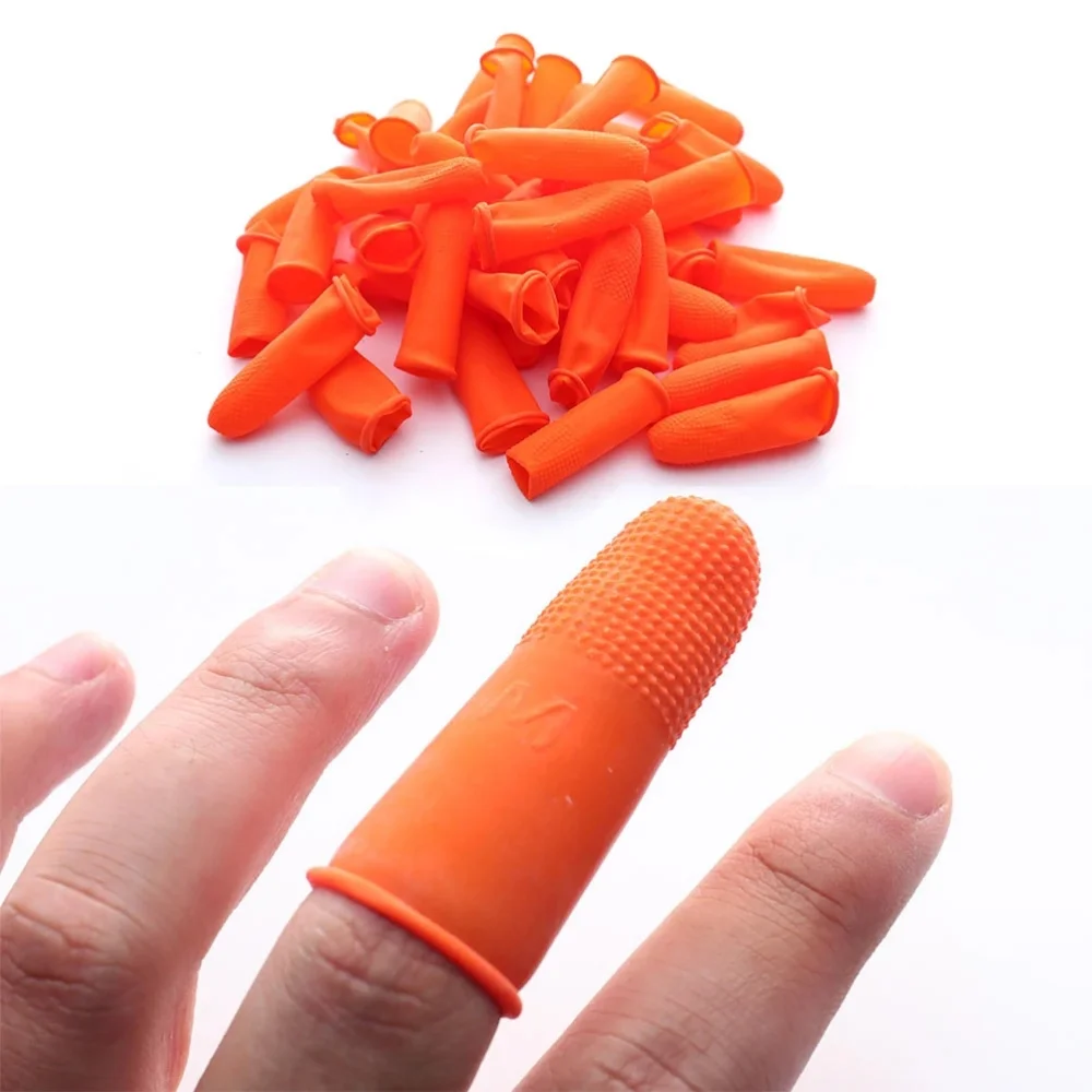100Pcs-Reusable-Fingertips-Finger-Cover-Natural-Rubber-Gloves-Non-slip ...