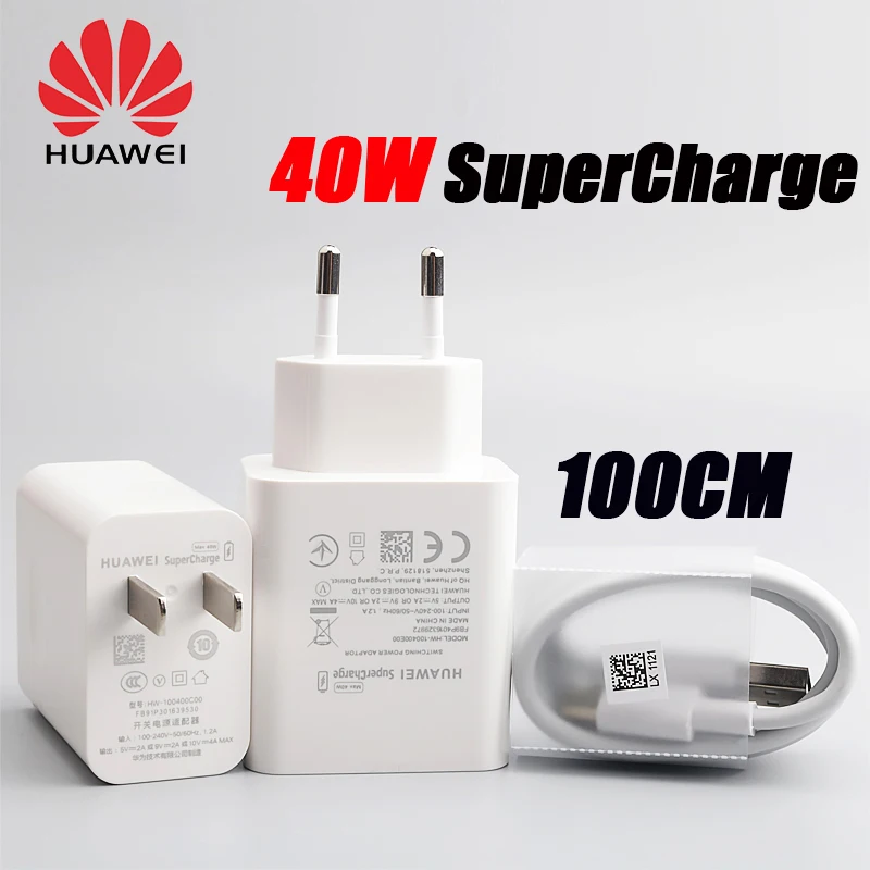 Original Huawei P30 Pro Charger 40W 10V4A Supercharger Charge adapter for Mate 20 10 pro Honor ...