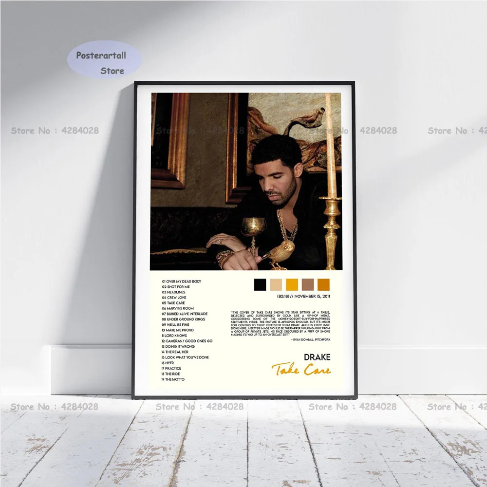 GX1091 Drake Take Care Tracklist Music Album Poster And Prints Gift ...