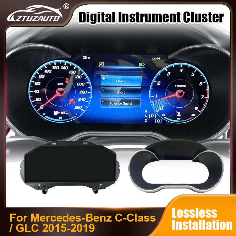 For Mercedes Benz C-Class W205 GLC 12.3'' Digital Instrument Cluster ...