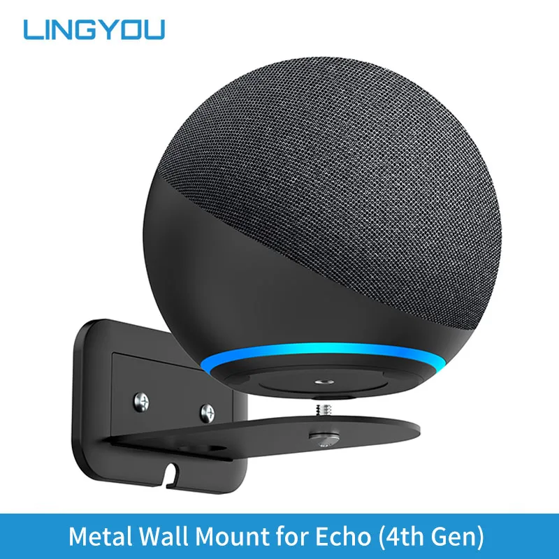 LINGYOU-soporte-de-pared-para-Alexa-Echo-4-generaci-n-estante-de-Metal ...