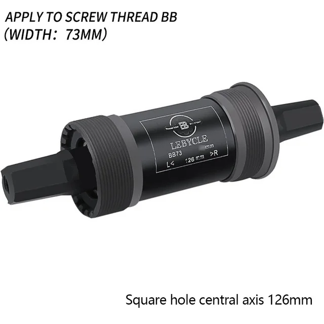 LEBYCLE Mountain Bike Square Hole Bottom Bracket 73mm 113/122.5/124.5 ...