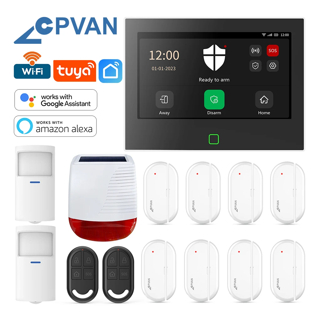 CPVAN-Tuya-Smart-Home-Alarm-System-115dB-Louder-Wireless-WiFi-4G-GSM-House-burglar-Security ...
