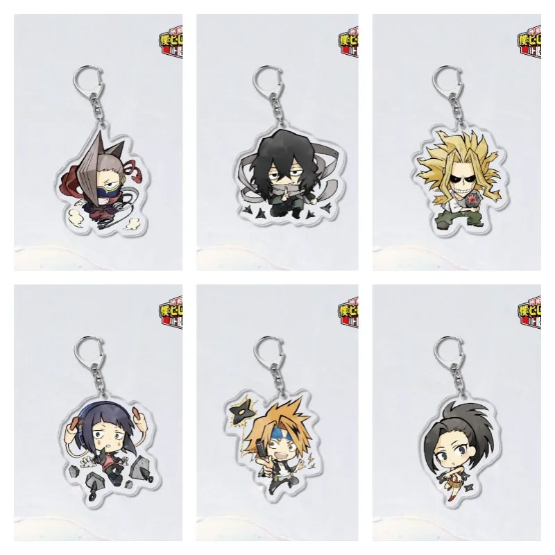6CM Anime My Hero Academia Acrylic Keychain Cartoon Characters Midoriya ...
