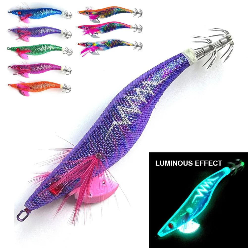 Luminous-Fishing-Lure-Glow-in-Dark-Wood-Shrimp-Lures-Lifelike-Plastic-Jigging-Hard-Bait-for ...