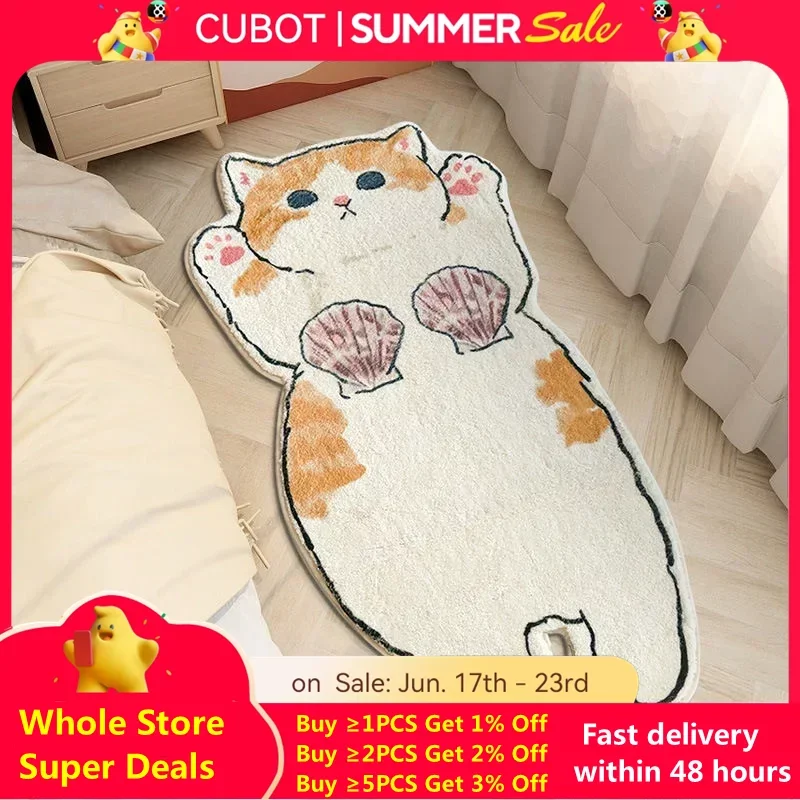 Ins-Cute-Cat-Bedroom-Carpet-Rectangle-Bedside-Kids-Mats-Bedroom ...