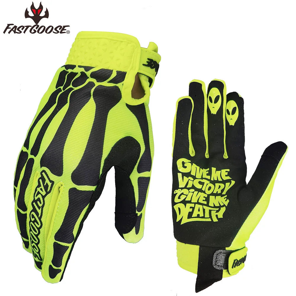FASTGOOSE-Skeleton-Gloves-Motorcycle-Motocross-Off-Road-MX-BMX-MTB-ATV ...