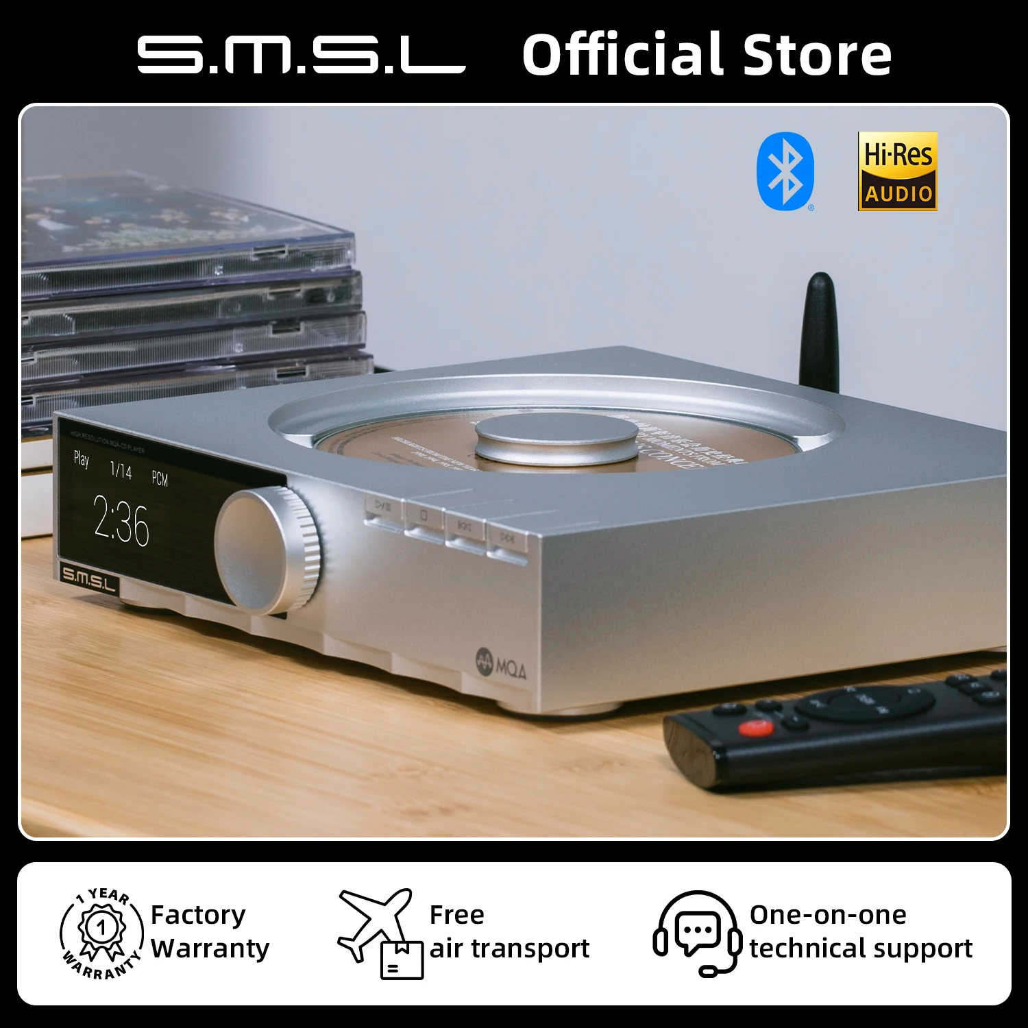 SMSL-PL200-Hi-res-Class-MQA-CD-Player-Digital-Audio-Piano-Keys-Design ...
