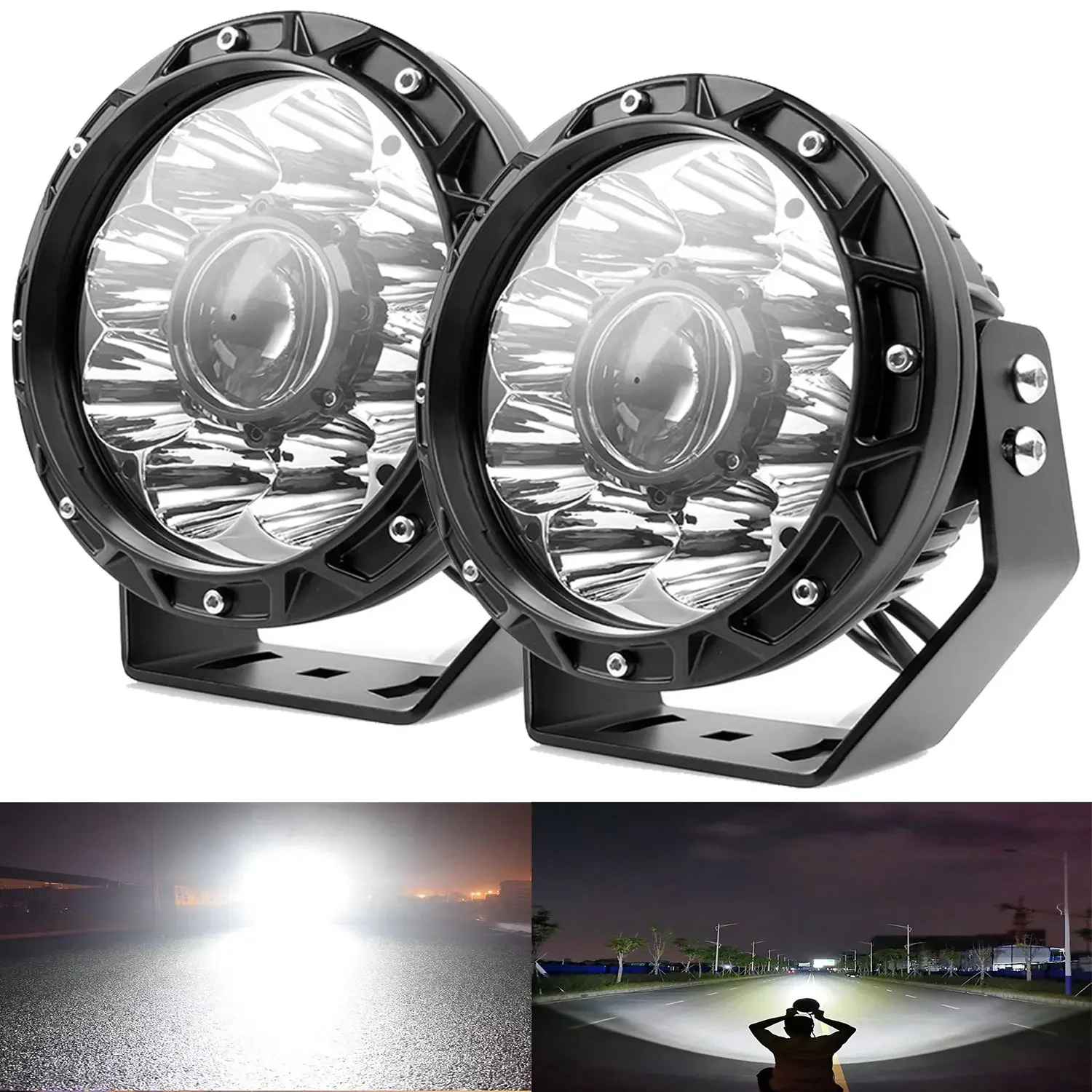 Car High Bridges Search Light Spotlight LED Bulbs for Long Range 4x4 ...